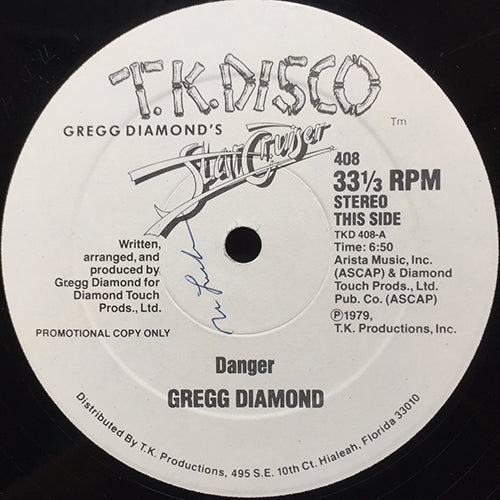 GREGG DIAMOND // DANGER (6:50) / STAND UP AND DANCE (6:06) – next records japan