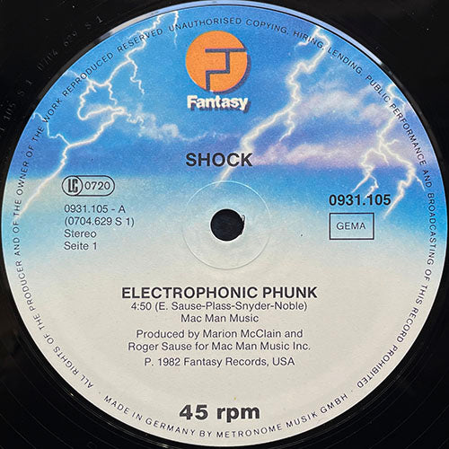 SHOCK // ELECTROPHONIC PHUNK (4:50) / THAT'S A LADY (4:08) – next records japan