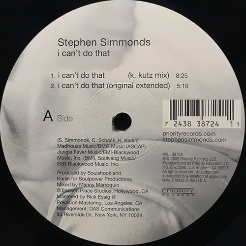 STEPHEN SIMMONDS // I CAN'T DO THAT (MASTERS AT WORK REMIX) (4VER) – next records japan