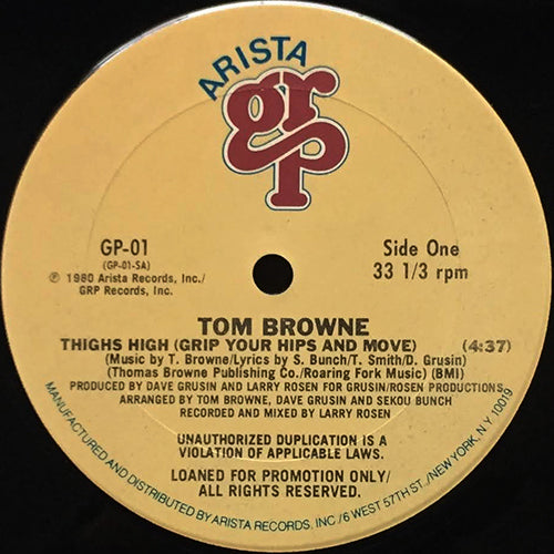 TOM BROWNE // THIGHS HIGH (GRIP YOUR HIPS AND MOVE) (4:37/3:46) – next records japan