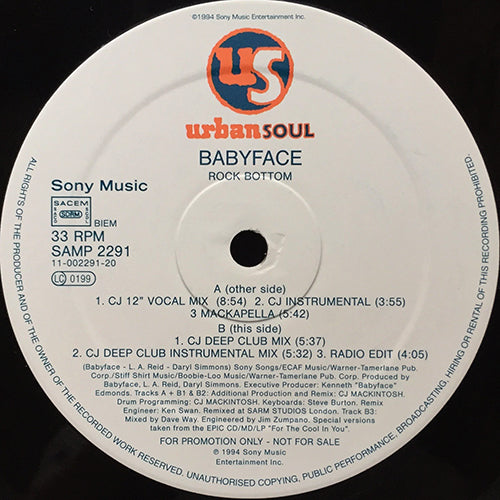 BABYFACE // ROCK BOTTOM (6VER) – next records japan