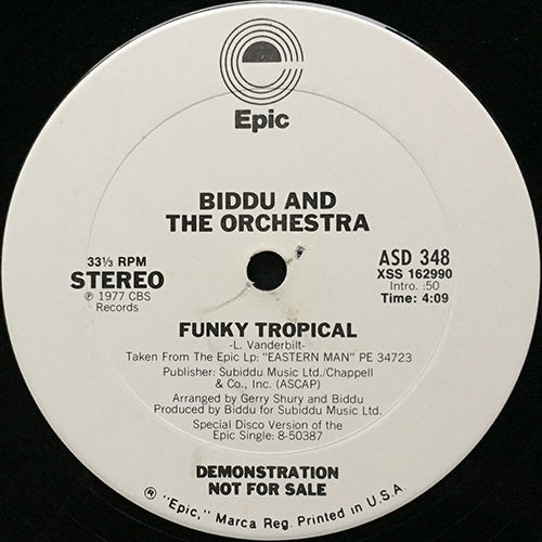 BIDDU ORCHESTRA // FUNKY TROPICAL (4:09) – next records japan