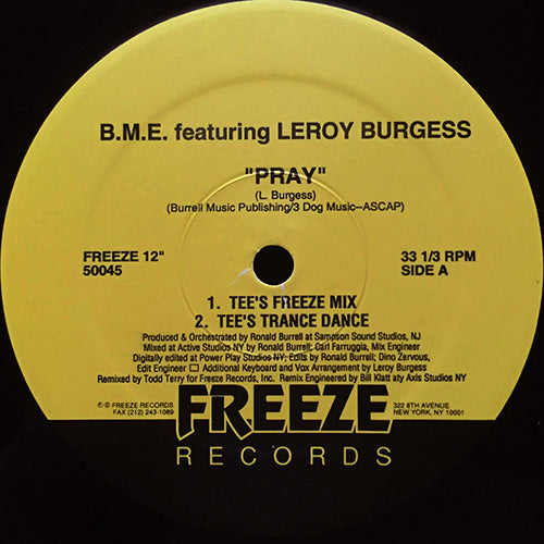 B.M.E. feat. LEROY BURGESS // PRAY (5VER) – next records japan
