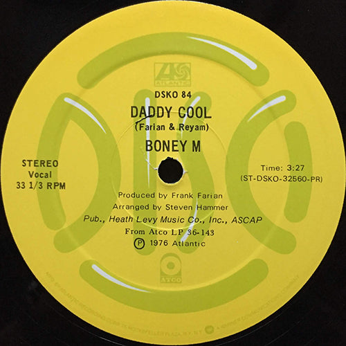 BONEY M // DADDY COOL (3:27) – next records japan