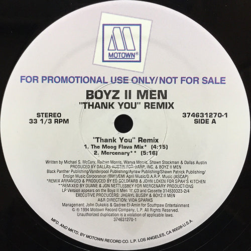 BOYZ II MEN // THANK YOU (REMIX) (5VER) – next records japan