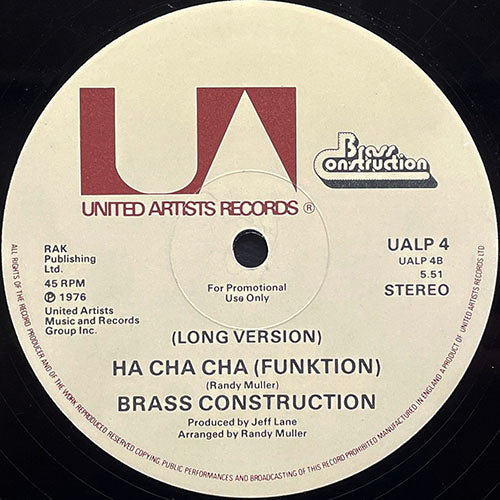 BRASS CONSTRUCTION // HA CHA CHA (FUNKTION) (5:51/3:55) – next records ...