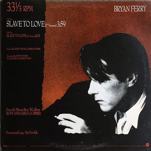 BRYAN FERRY // SLAVE TO LOVE (7" VERSION) (3:59) / (LP VERSION) (4:23 ...