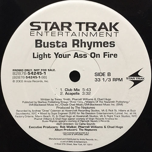 BUSTA RHYMES // LIGHT YOUR ASS ON FIRE (5VER) – next records japan