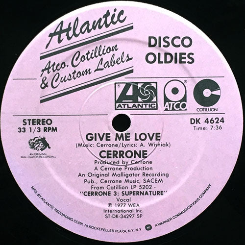 CERRONE // GIVE ME LOVE (7:36) / SUPERNATURE (10:08) – next records japan