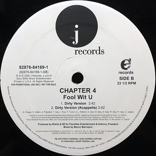 CHAPTER 4 // FOOL WIT U (4VER) – next records japan