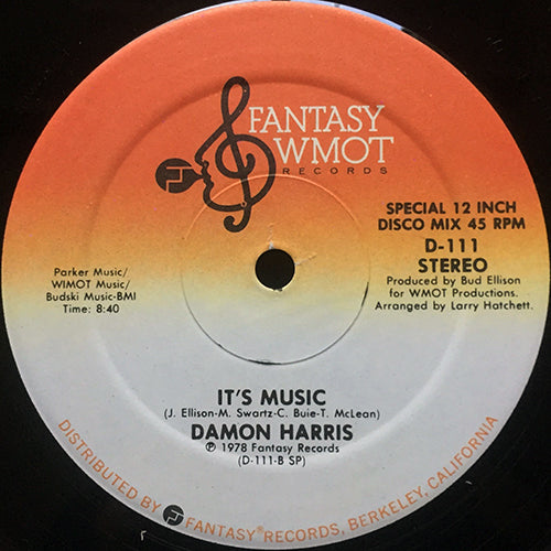 DAMON HARRIS // IT'S MUSIC (8:40) / SILK (7:08) – next records japan