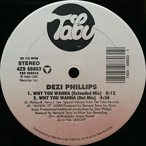 DEZI PHILLIPS // WHY YOU WANNA (5VER) – next records japan