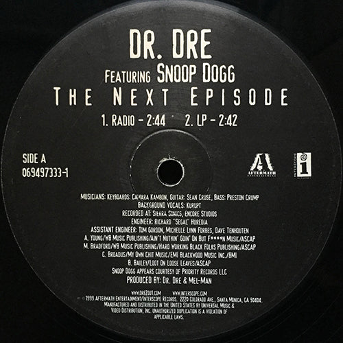 DR. DRE feat. SNOOP DOGG // THE NEXT EPISODE (4VER) – next records japan