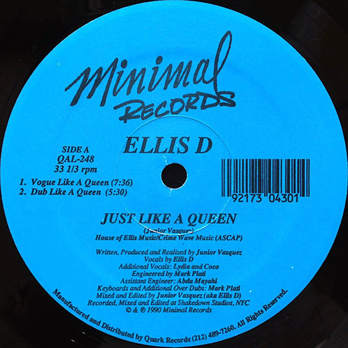 ELLIS D // JUST LIKE A QUEEN (5VER) – next records japan