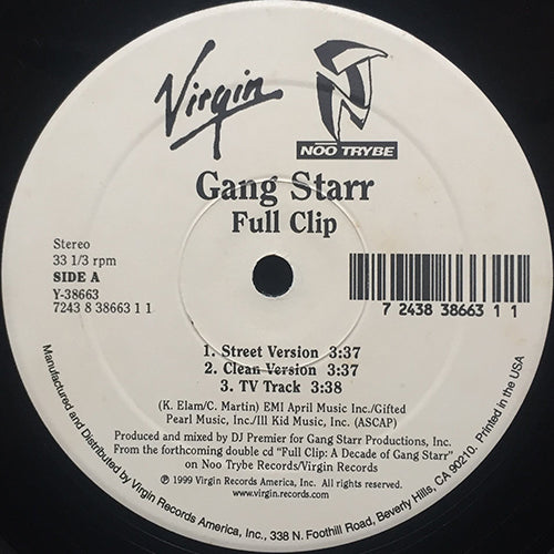 GANG STARR // FULL CLIP (3VER) / DWYCK (3VER) – next records japan