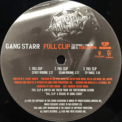 GANG STARR // FULL CLIP (3VER) / DWYCK (3VER) – next records japan