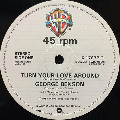 GEORGE BENSON // TURN YOUR LOVE AROUND / UNCHAINED MELODY / SOULFUL ST ...