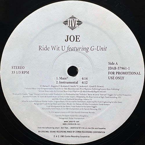 JOE feat. G-UNIT // RIDE WIT U (4VER) – next records japan