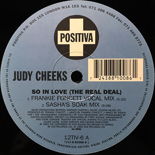 JUDY CHEEKS // SO IN LOVE (THE REAL DEAL) (4VER) – next records japan