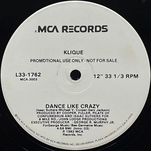 KLIQUE // DANCE LIKE CRAZY (4:58) – next records japan