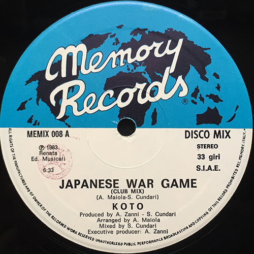 KOTO // JAPANESE WAR GAME (6:33) / DUB (7:50) – next records japan