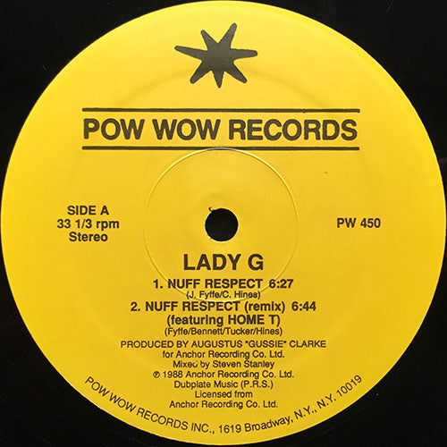 LADY G // NUFF RESPECT (3VER) / LICENSE YOUR HAND – next records japan