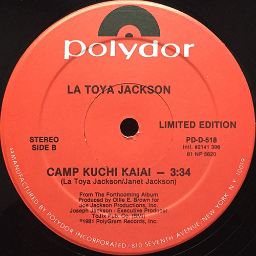 LA TOYA JACKSON // STAY THE NIGHT (5:45) / CAMP KUCHI KAIAI (3:34) – next records japan