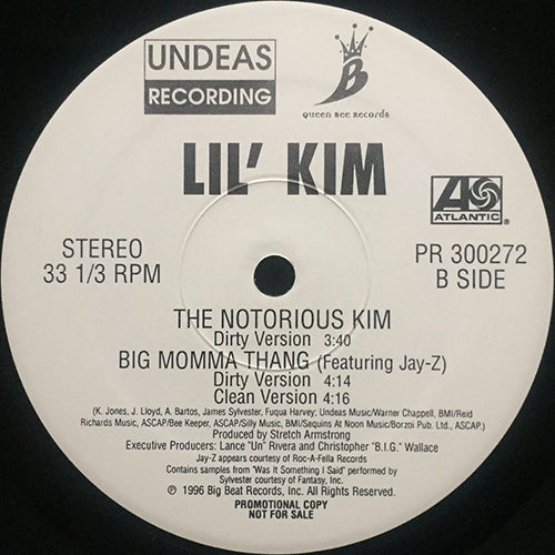 LIL' KIM // THE NOTORIOUS KIM (4VER) / BIG MOMMA THANG (2VER) – next ...
