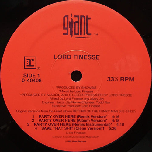 LORD FINESSE // PARTY OVER HERE (5VER) / YES YOU MAY (2VER) – next ...