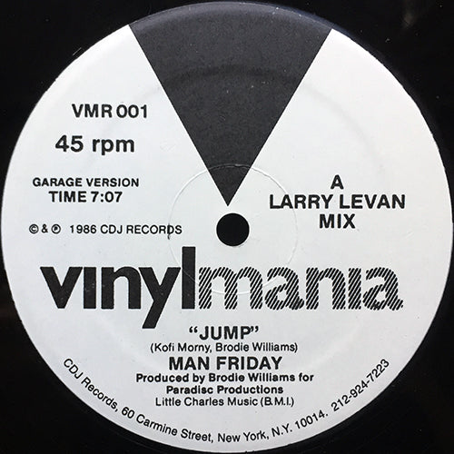 MAN FRIDAY // JUMP (LARRY LEVAN MIX) (6:57/7:07) – next records japan