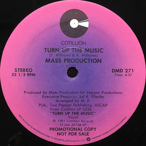 MASS PRODUCTION // TURN UP THE MUSIC (4:57) / BOPP (4:03) – next ...