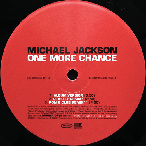 MICHAEL JACKSON // ONE MORE CHANCE (10VER) – next records japan