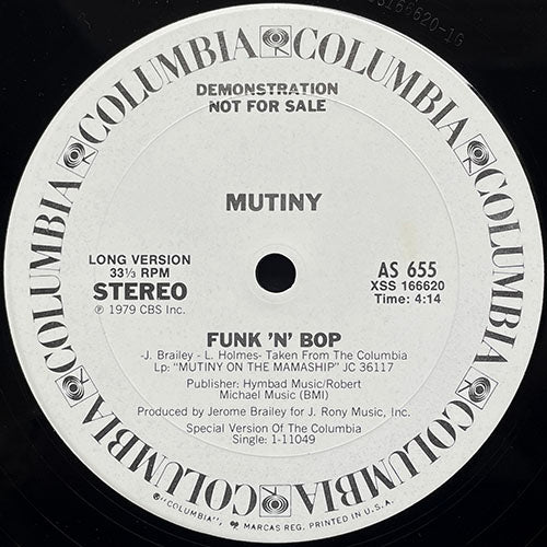 MUTINY // FUNK 'N' BOP (4:14/3:53) – next records japan