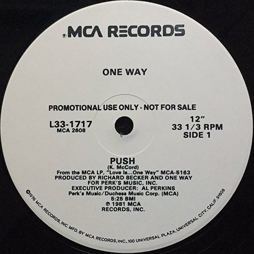 ONE WAY // PUSH (5:25) / ALL OVER AGAIN (4:00) – next records japan