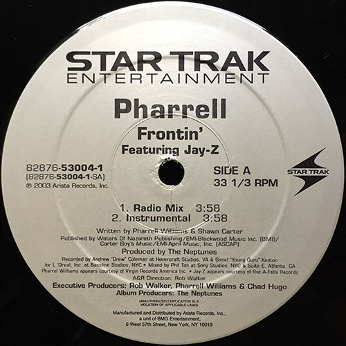 PHARRELL feat. JAY-Z // FRONTIN' (4VER) – next records japan