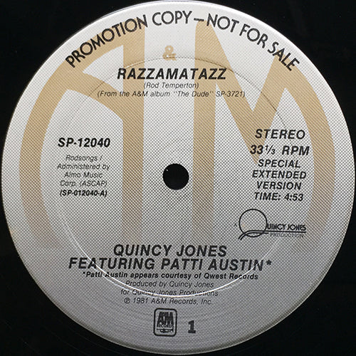 QUINCY JONES feat. PATTI AUSTIN // RAZZAMATAZZ (4:53) / BETCHA' WOULDN ...