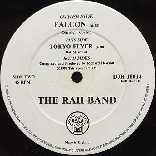 RAH BAND // FALCON (6:52) / TOKYO FLYER (4:30) – next records japan