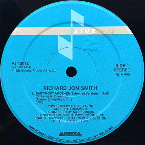 RICHARD JON SMITH // BABY'S GOT ANOTHER (4:48) / (DUB) (5:10) / THIS I ...