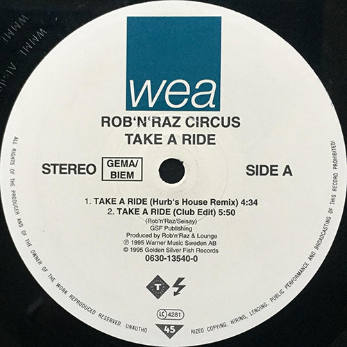 ROB 'N' RAZ CIRCUS with D-FLEX // TAKE A RIDE (4VER) – next records japan