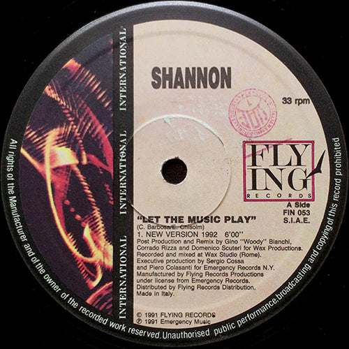 SHANNON // LET THE MUSIC PLAY (NEW VERSION 1992) (3VER) – next records ...