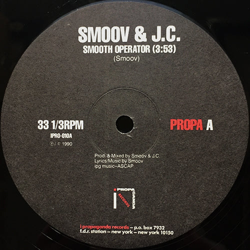 SMOOV & J.C. // SMOOTH OPERATOR (3:53) / SUPERIOR TO ALL (4:06) – next ...