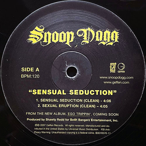 SNOOP DOGG // SENSUAL SEDUCTION / SEXUAL ERUPTION (3VER) – next records japan