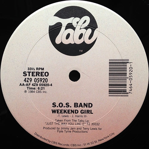 S.O.S. BAND // WEEKEND GIRL (6:21) / BORROWED LOVE (7:30) / ACAPELLA ...