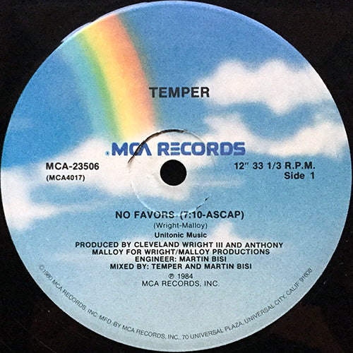 TEMPER // NO FAVORS (7:10) / (DUB VERSION) (6:23) – next records japan