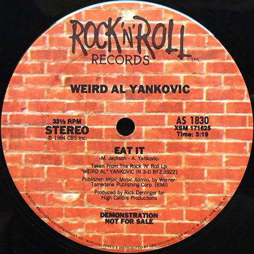 WEIRD AL YANKOVIC // EAT IT (3:19) – next records japan