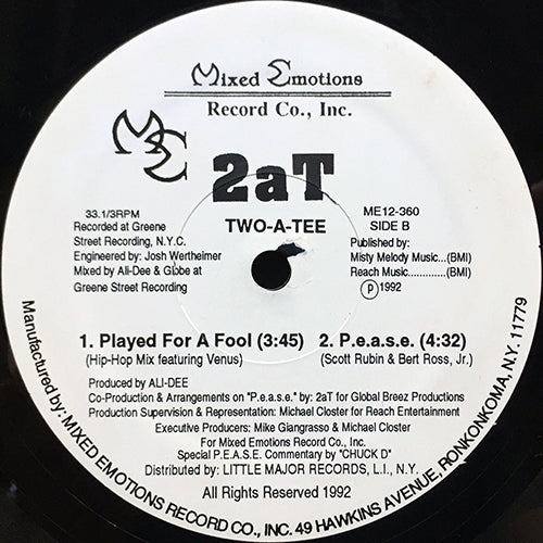 2aT // PLAYED FOR A FOOL (3VER) / P.E.A.S.E. – next records japan