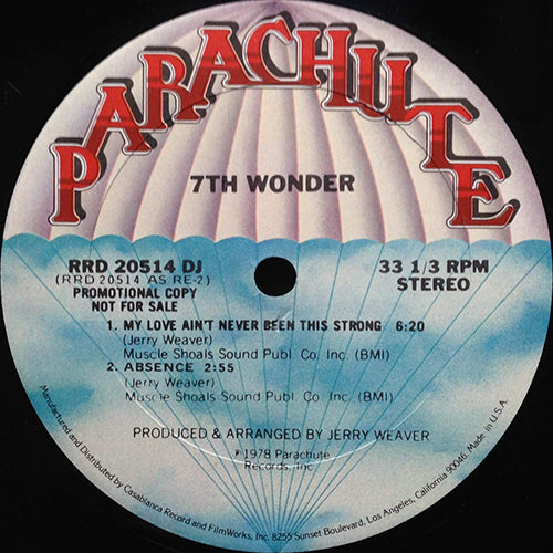 7TH WONDER // MY LOVE AIN'T NEVER BEEN THIS STRONG (6:20) / ABSENCE (2 ...