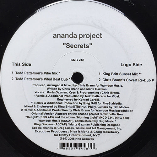 ANANDA PROJECT // SECRETS (4VER) – next records japan
