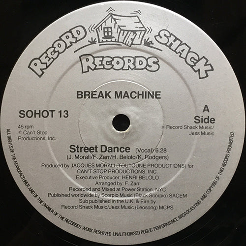 BREAK MACHINE // STREET DANCE (6:28) / INST (5:06) – next records japan