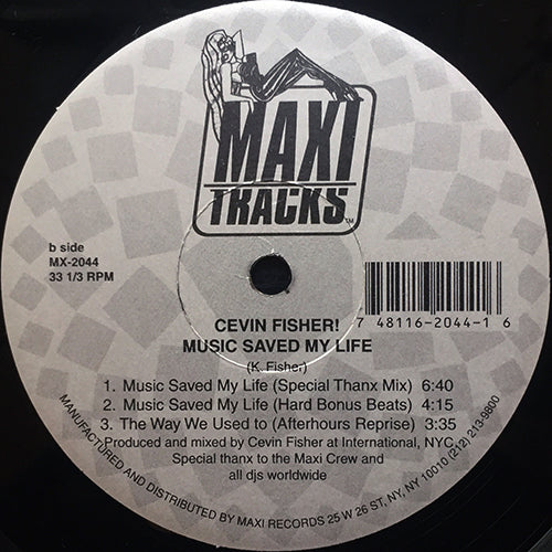 CEVIN FISHER // THE WAY WE USED TO (2VER) / MUSIC SAVED MY LIFE (4VER ...